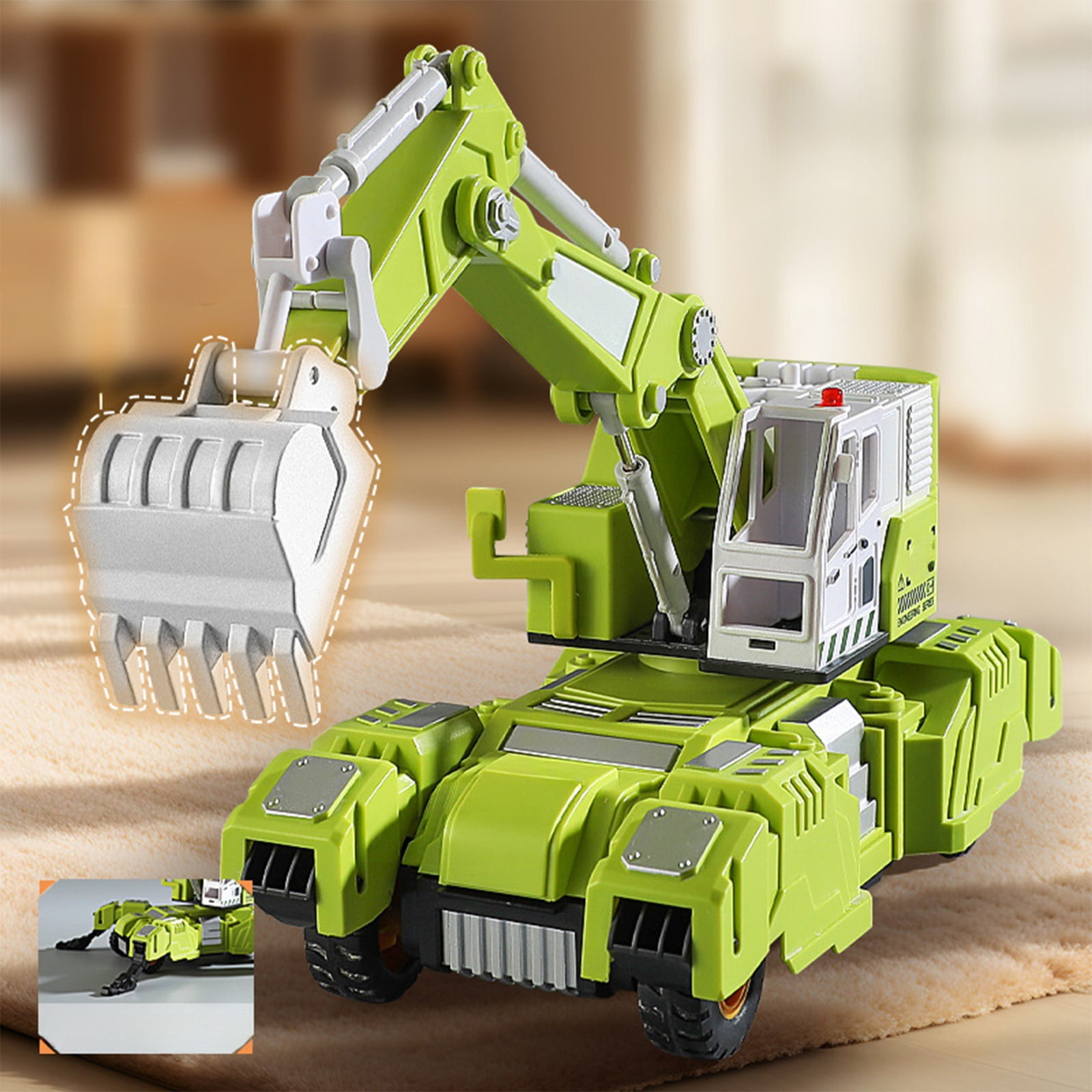 Construction Toys,Excavator Toy,Steel Power Deformable Engineering ...