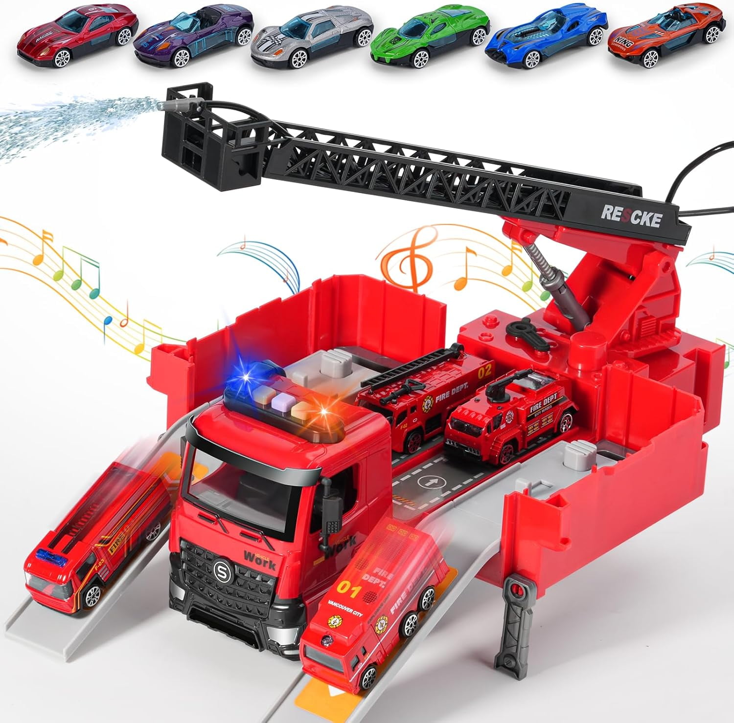 Construction Toys Truck Crane for Kids - Truck Race Track Kids Toy ...