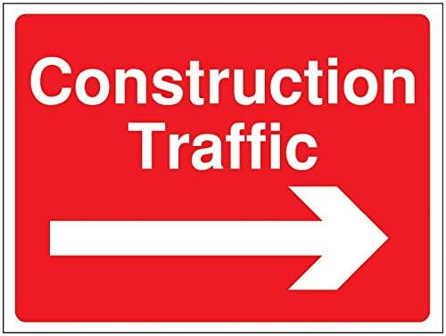 Construction Traffic Warning Signs (Arrow Right) Safety Signs ...