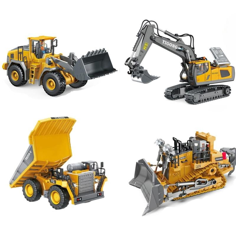 Construction Truck 2.4G High Tech 11 Channels RC Excavator Dump Trucks ...