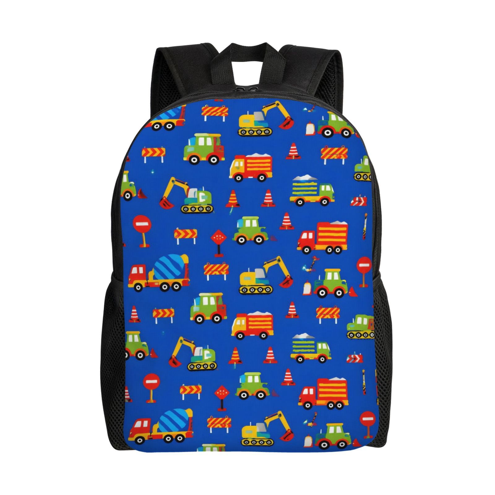 Construction Truck Backpack Full Front Print Travel Laptop Bag for Men ...