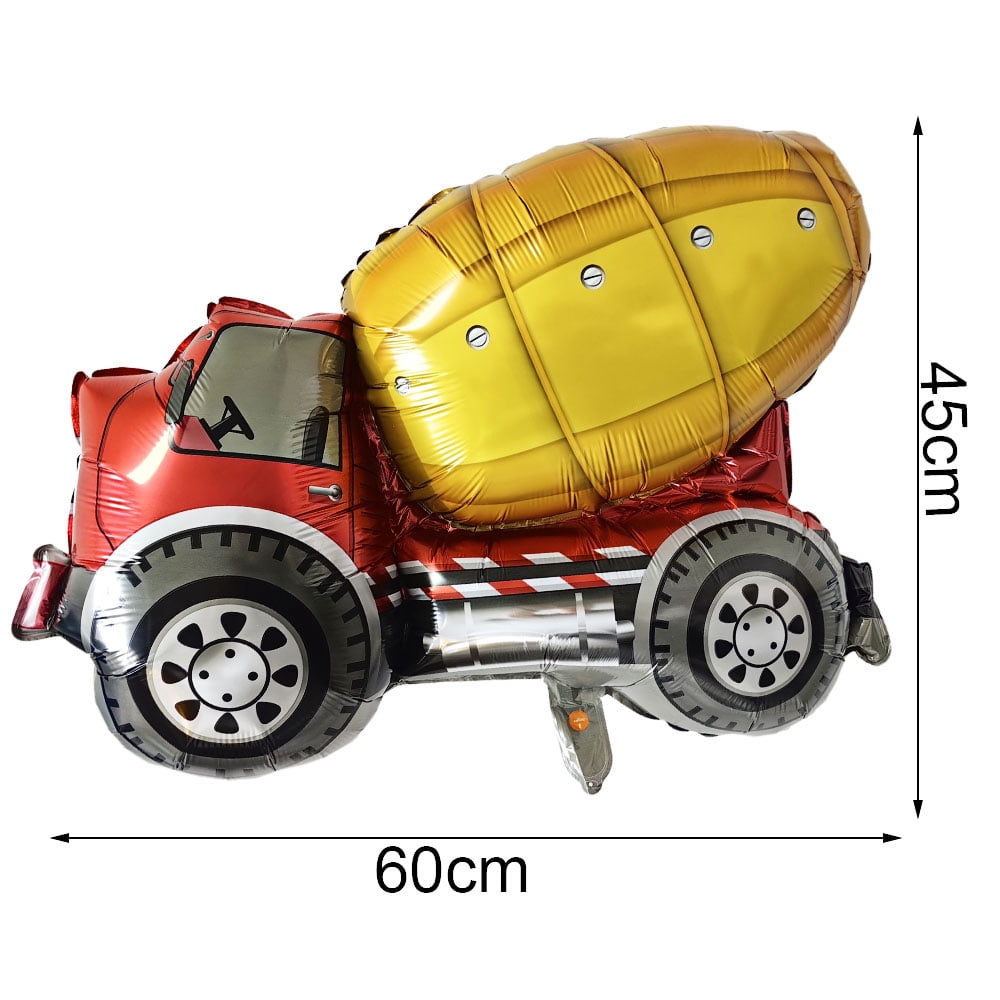 Construction Truck Balloons Excavator Cement Truck Forklift Crane Foil ...