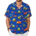 Construction Truck Men's Shirts Short-Sleeved with All-Over Prints ...