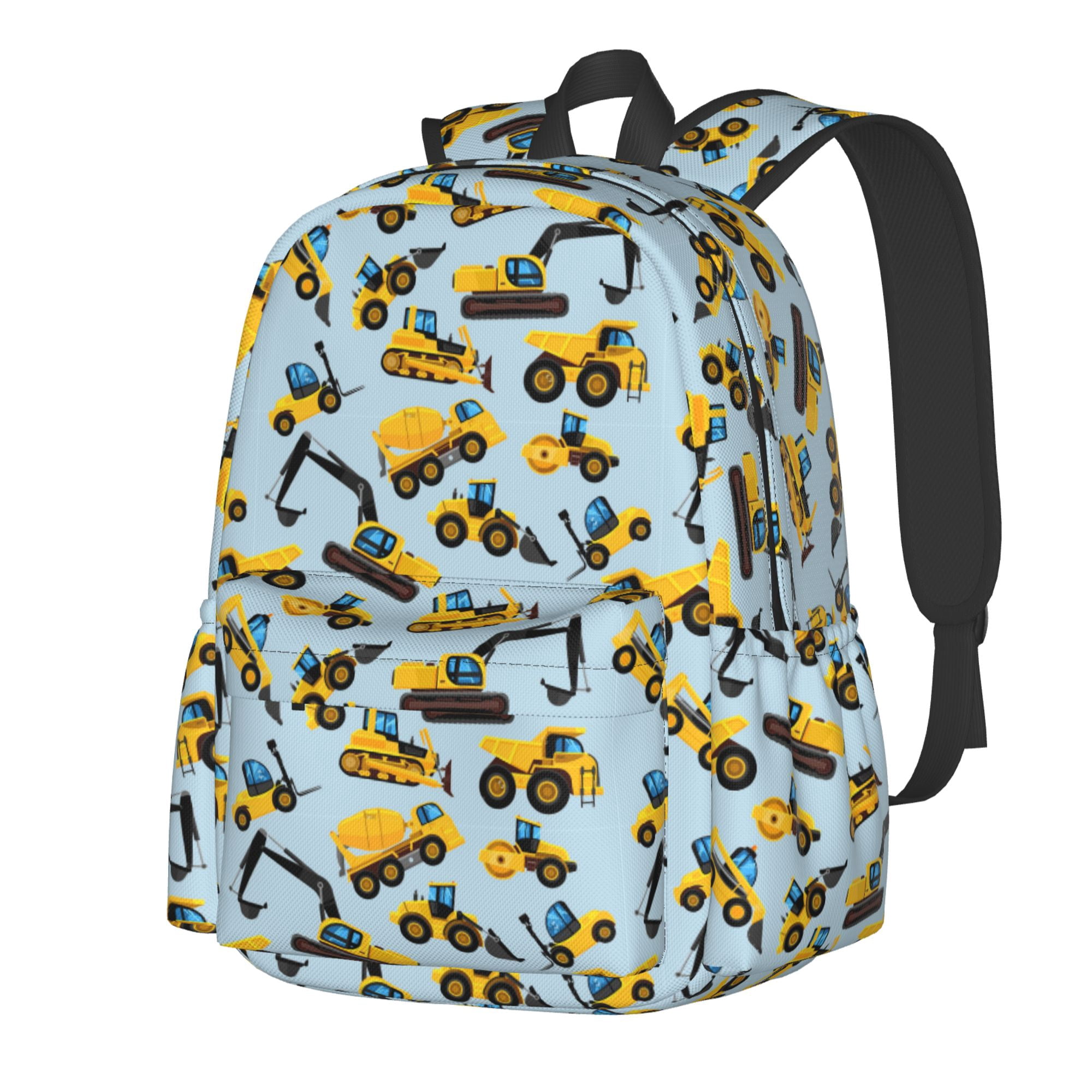 Construction Trucks Crane Digger Machine Pattern Casual Backpack ...