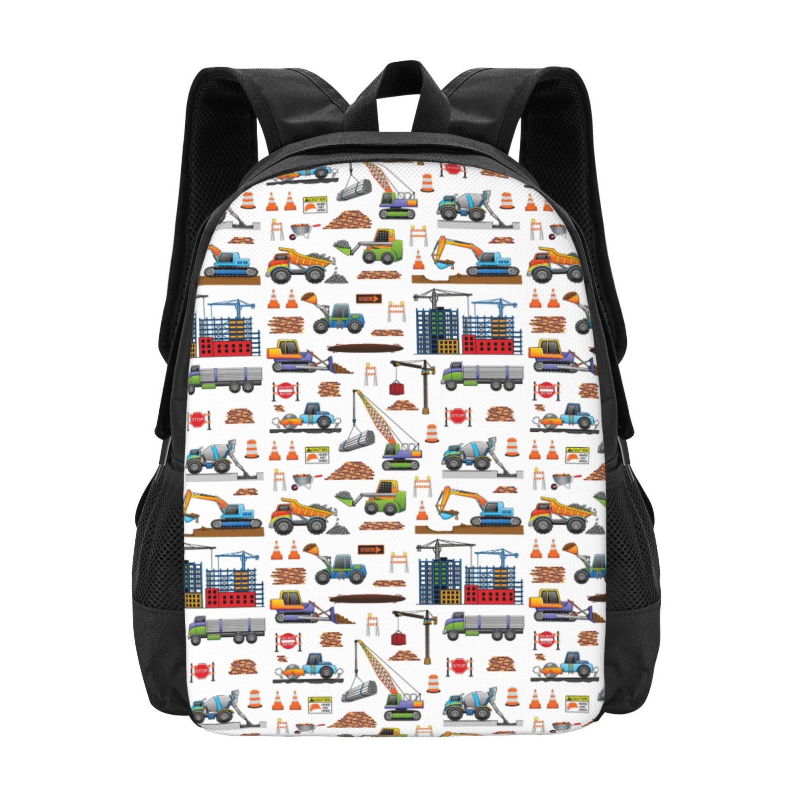 Construction Trucks Pattern Backpack for Men Women Laptop Backpack ...