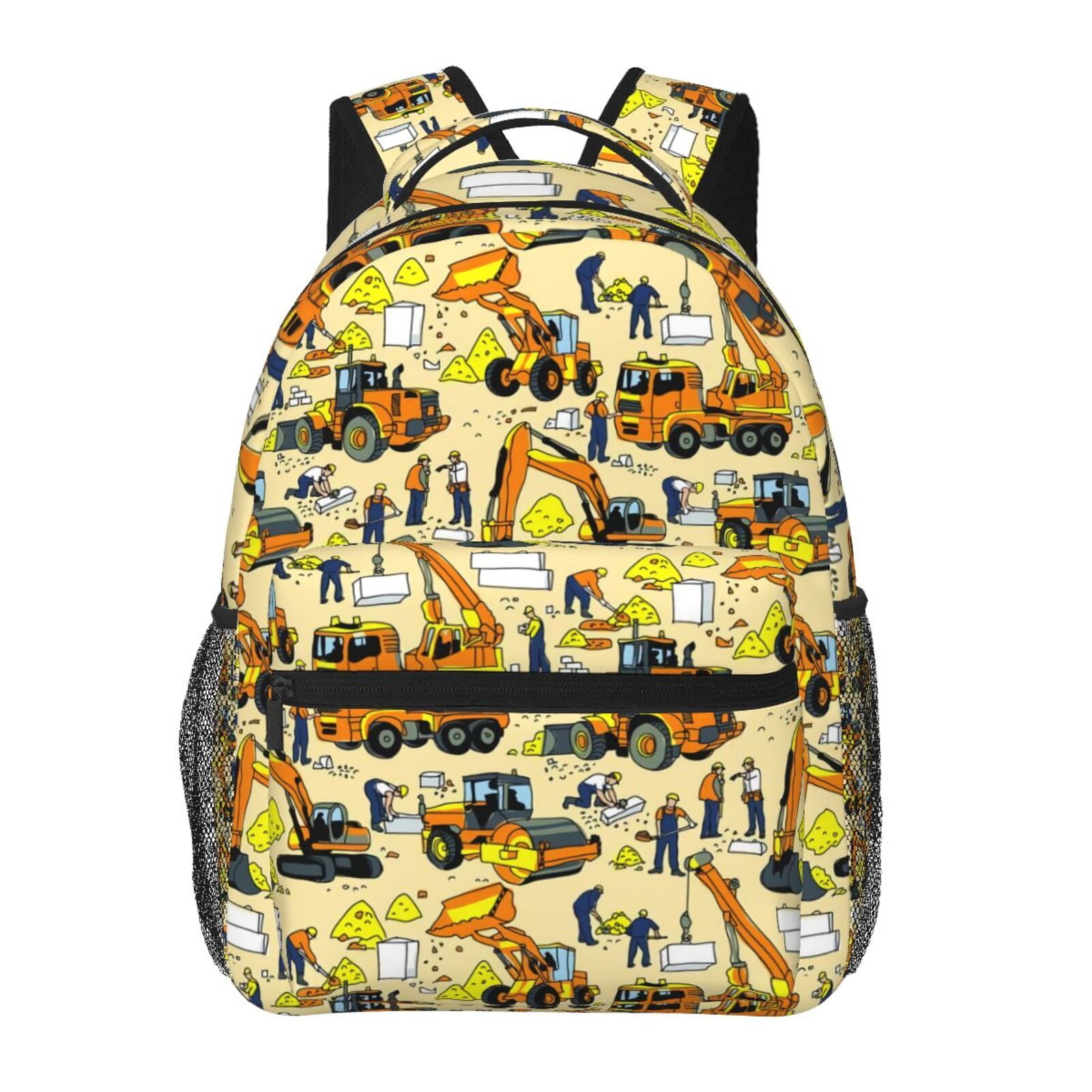 Construction Trucks Pattern Backpack for Men Women Laptop Backpack ...