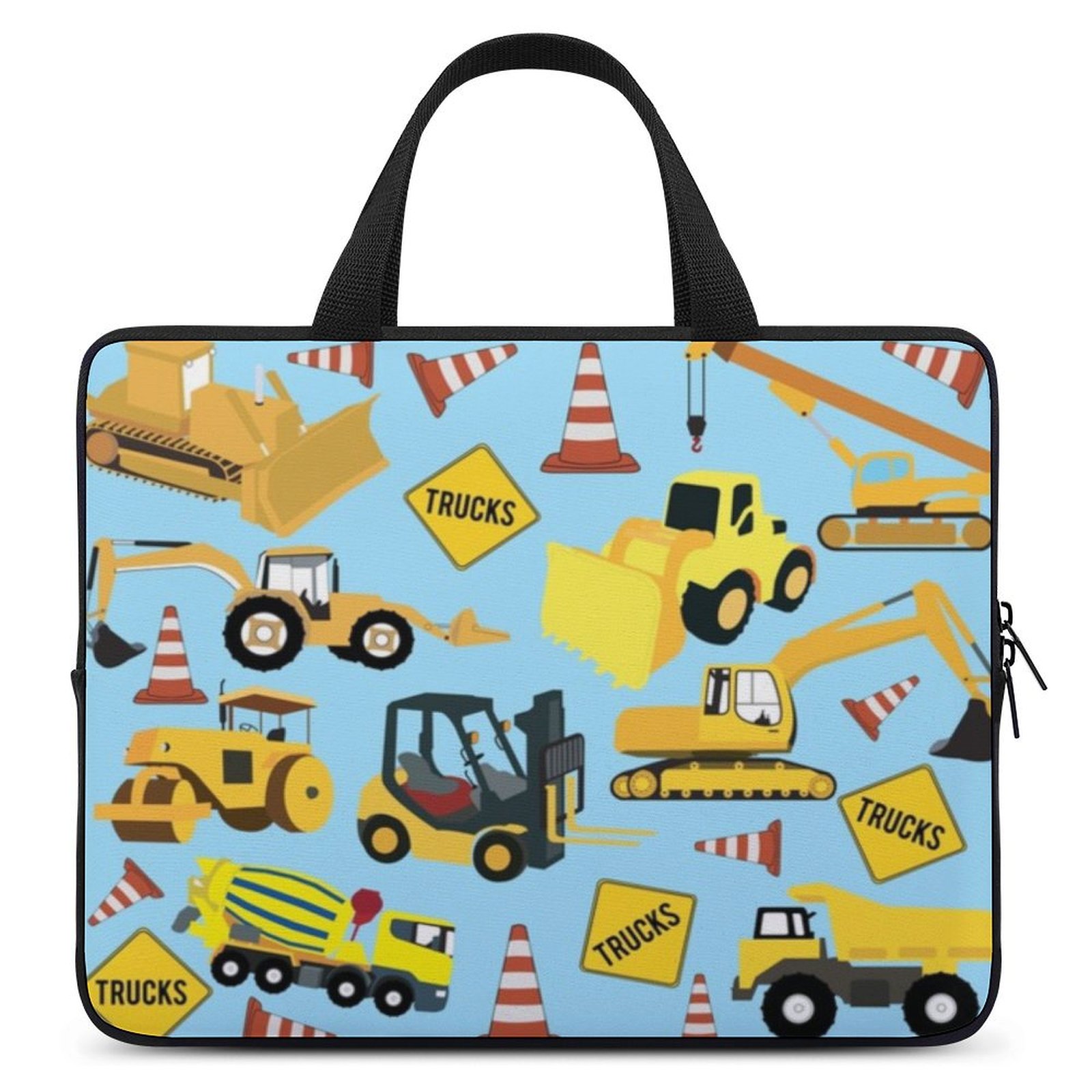 Construction Trucks Vehicles Pattern - Excavator Dump Truck Backhoe And ...