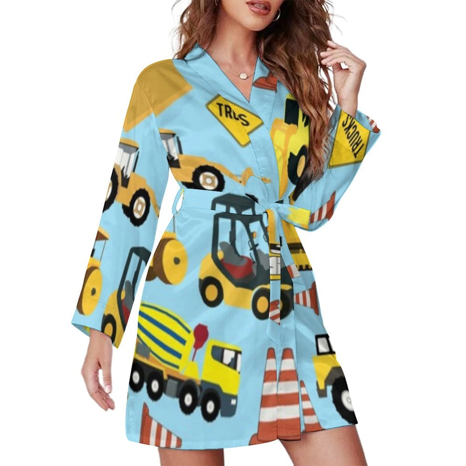 Construction Trucks Vehicles Pattern - Excavator Dump Truck Backhoe And ...