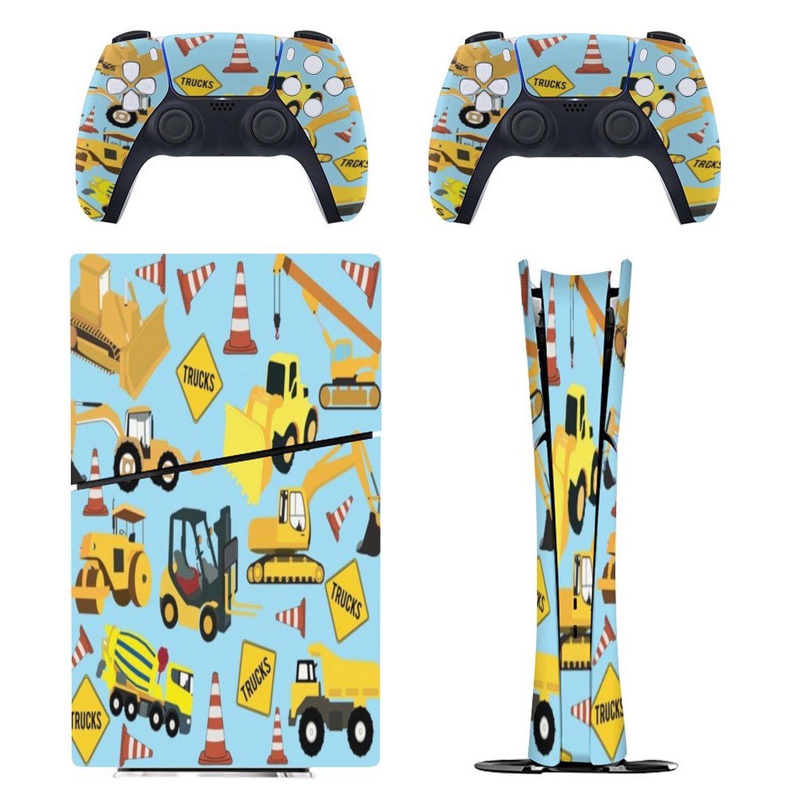 Construction Trucks Vehicles Pattern - Excavator Dump Truck Backhoe And ...