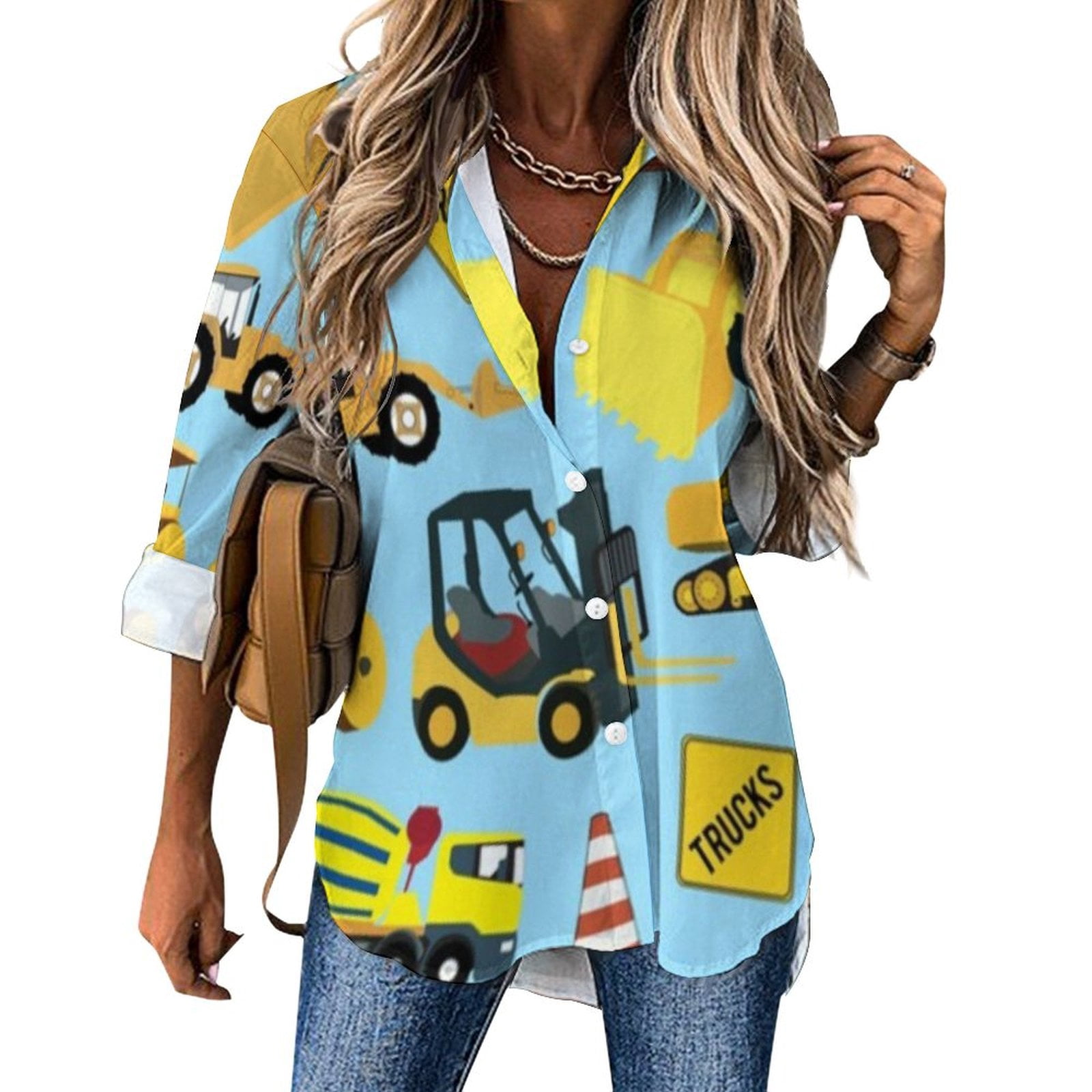 Construction Trucks Vehicles Pattern - Excavator Dump Truck Backhoe And ...