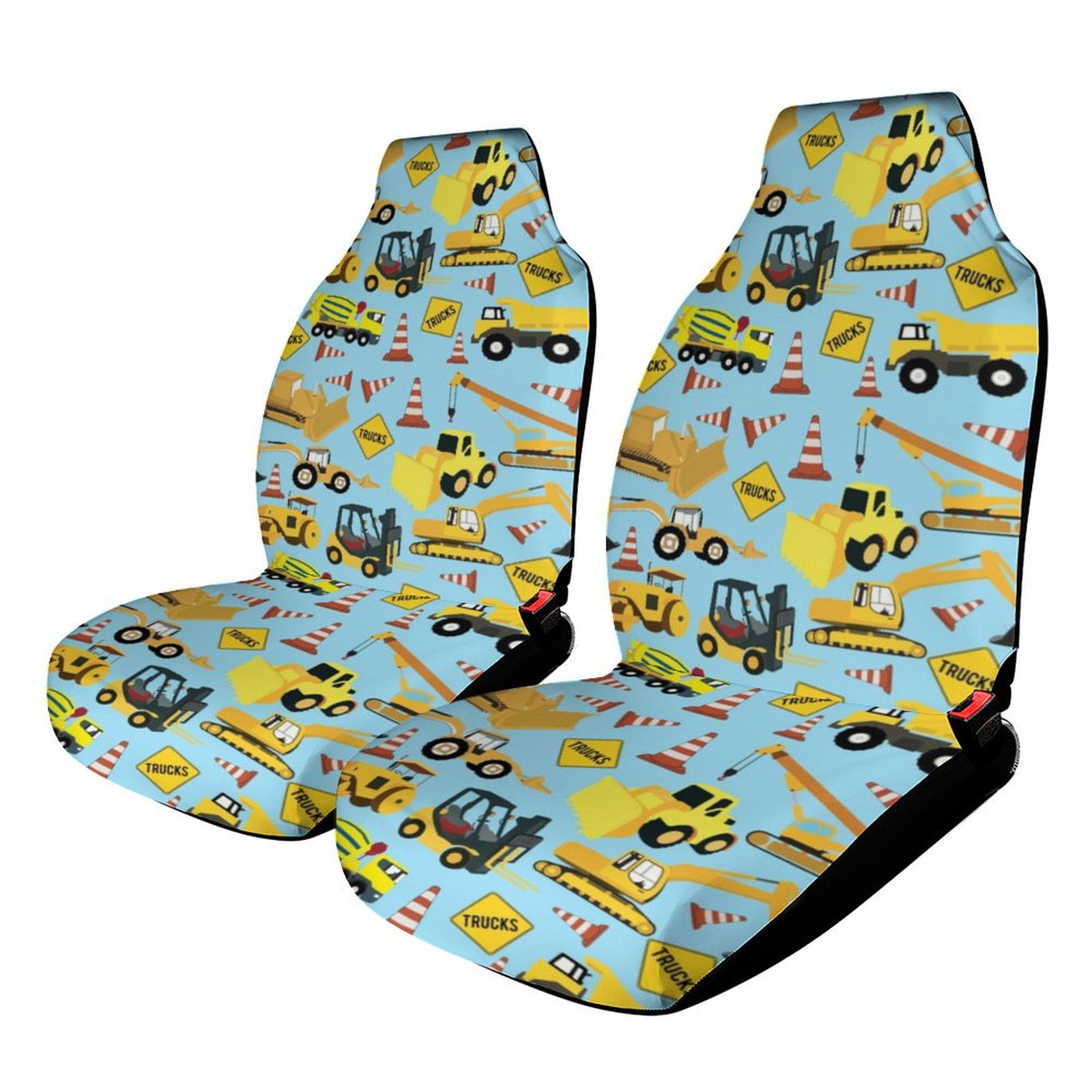 Construction Trucks Vehicles Pattern - Excavator Dump Truck Backhoe And ...