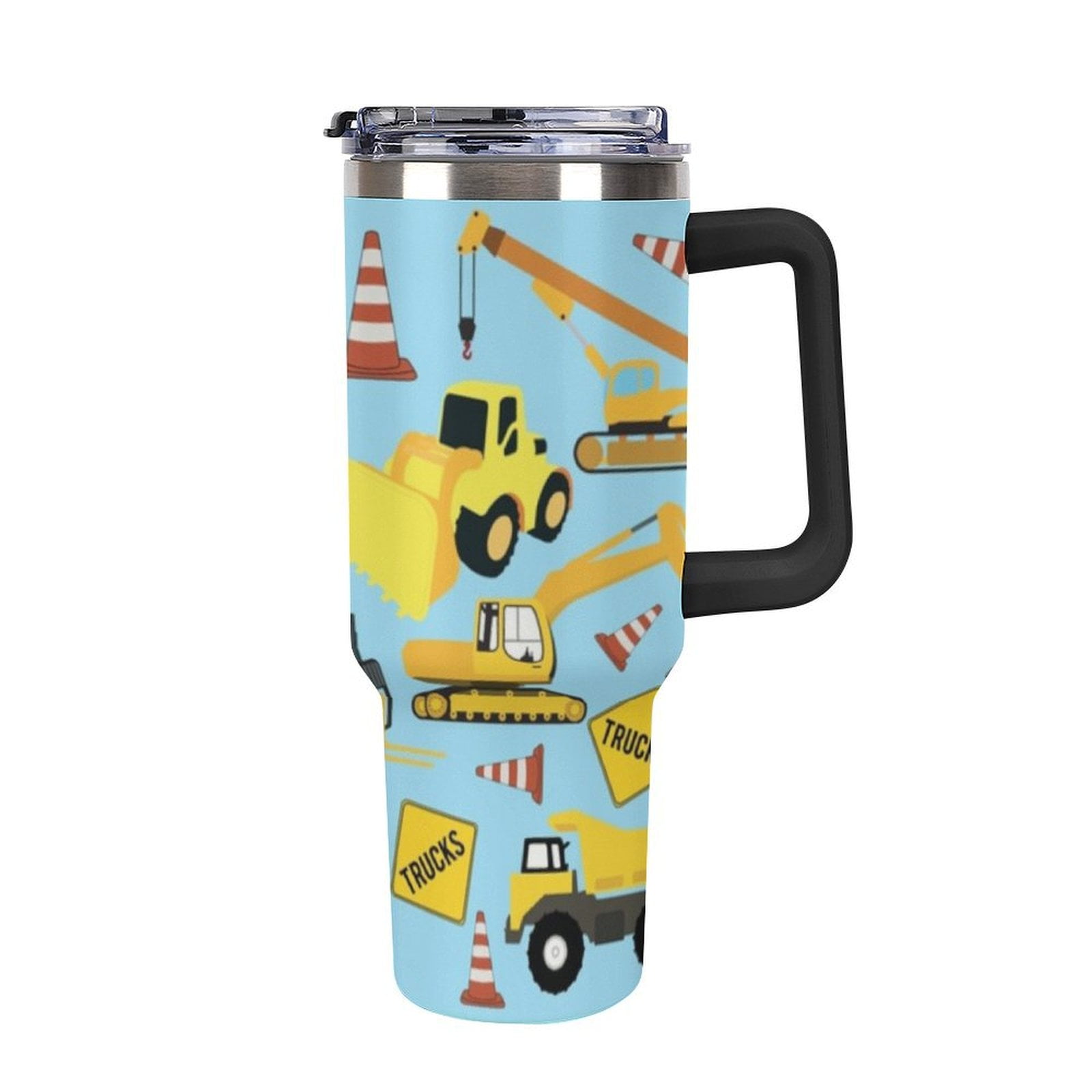 Construction Trucks Vehicles Pattern - Excavator Dump Truck Backhoe And ...