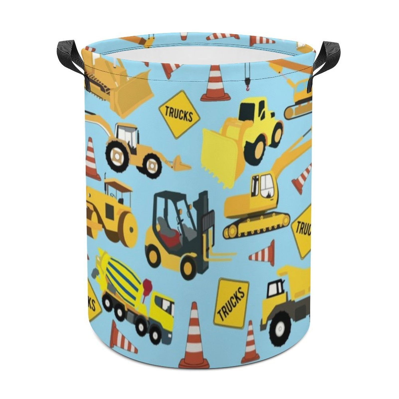 Construction Trucks Vehicles Pattern - Excavator Dump Truck Backhoe And ...