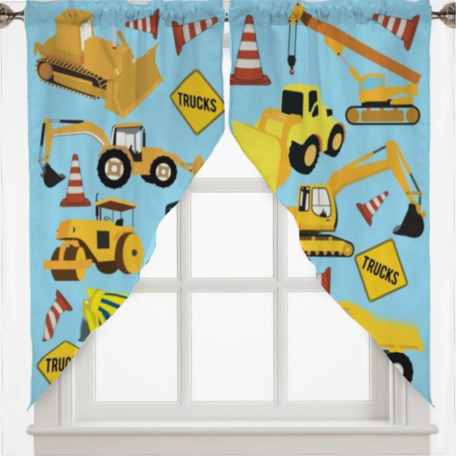Construction Trucks Vehicles Pattern - Excavator Dump Truck Backhoe And ...