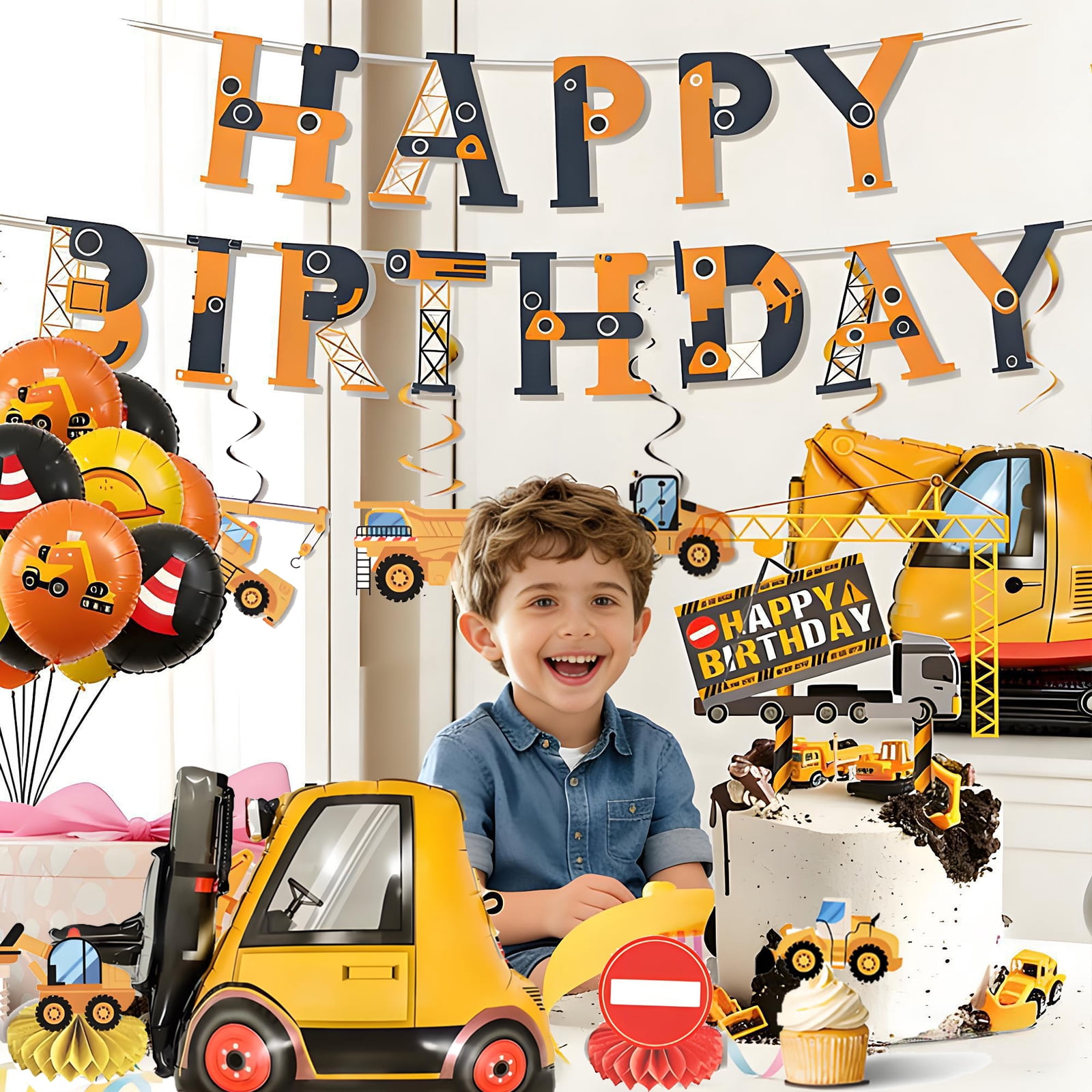 Construction Vehicle Birthday Party Supplies Truck Theme Birthday Party ...