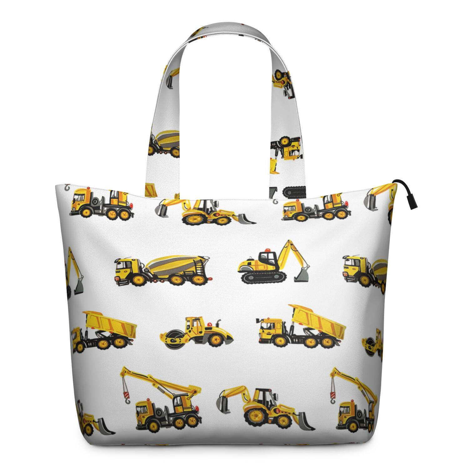 Construction Vehicle Print Weekender Bag - Lightweight Carry-On Tote ...