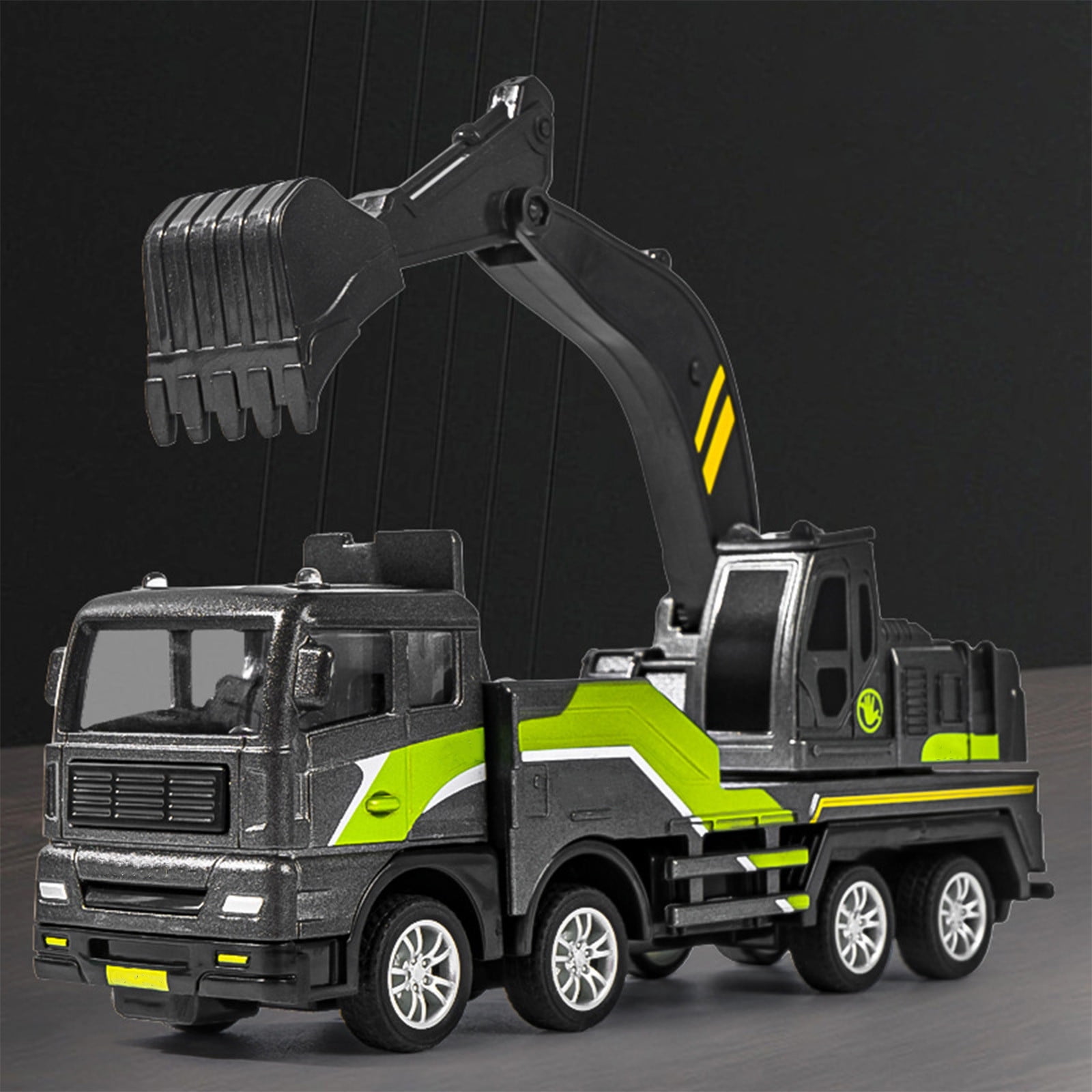 Construction Vehicle Toy, Diecast Metal Excavator Truck, Realistic ...
