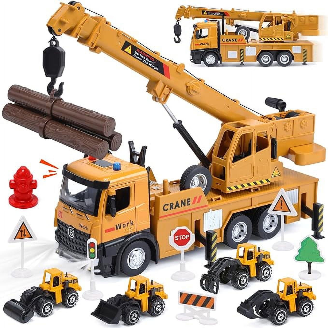 Construction Vehicles Toy Playsets,Truck Toy Car Sets for Kids Toddlers ...
