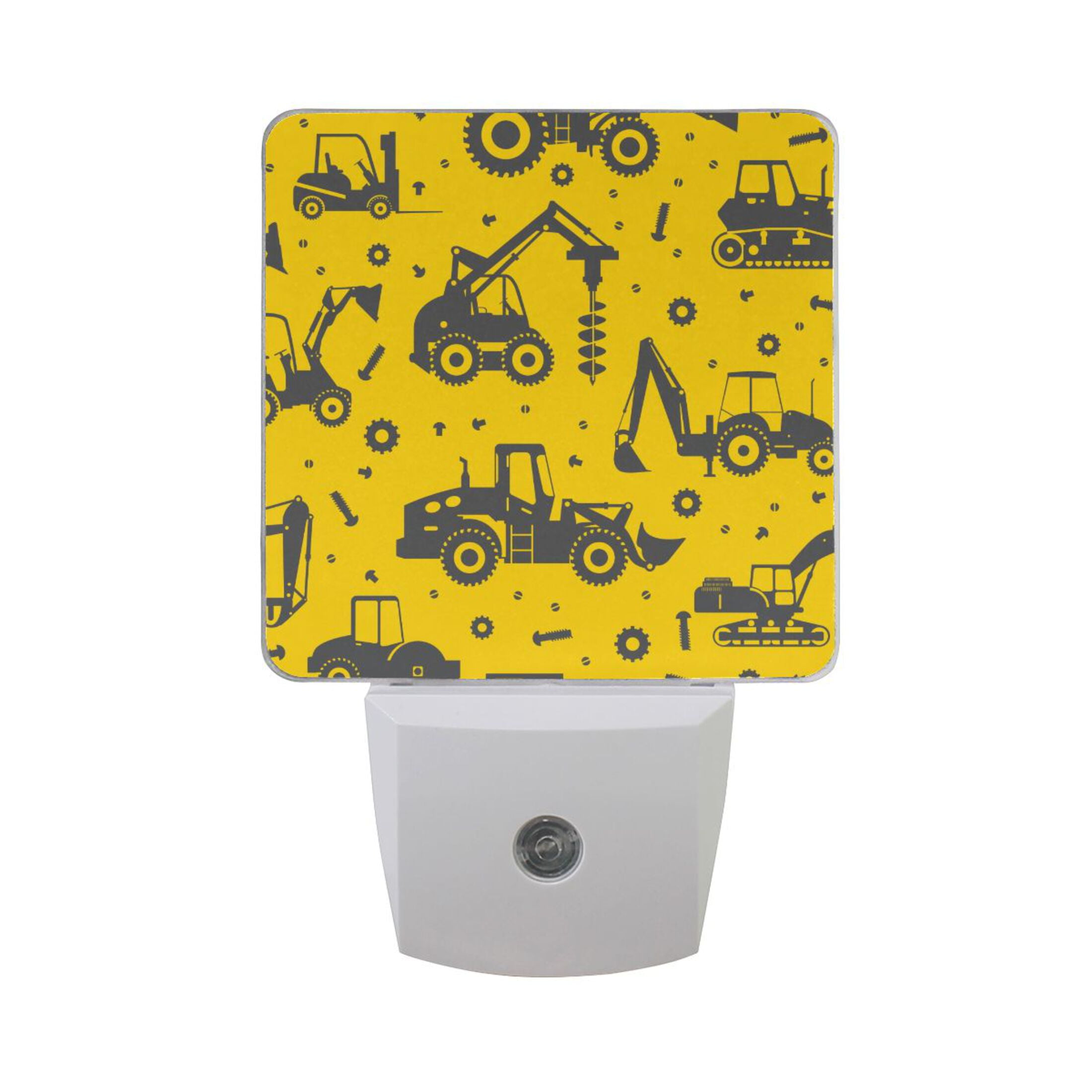 Construction Vehicles Trucks Yellow Night Light LED Dusk to Dawn Night ...