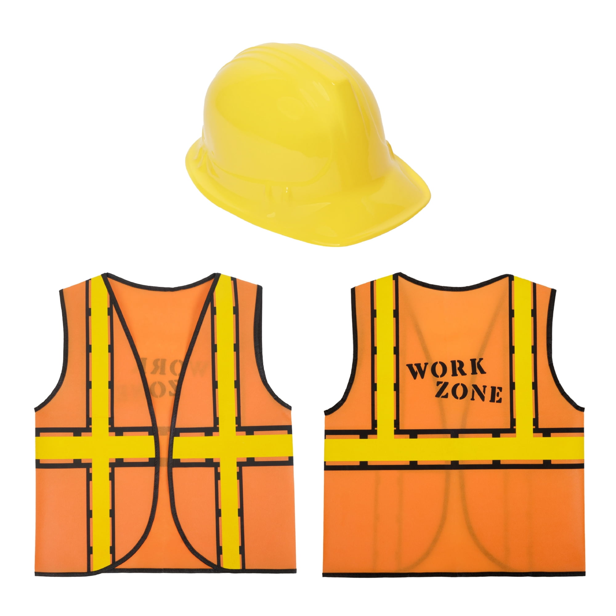 Kids Play Dress Pretend Outfit: Construction Worker Costumes with Vests ...