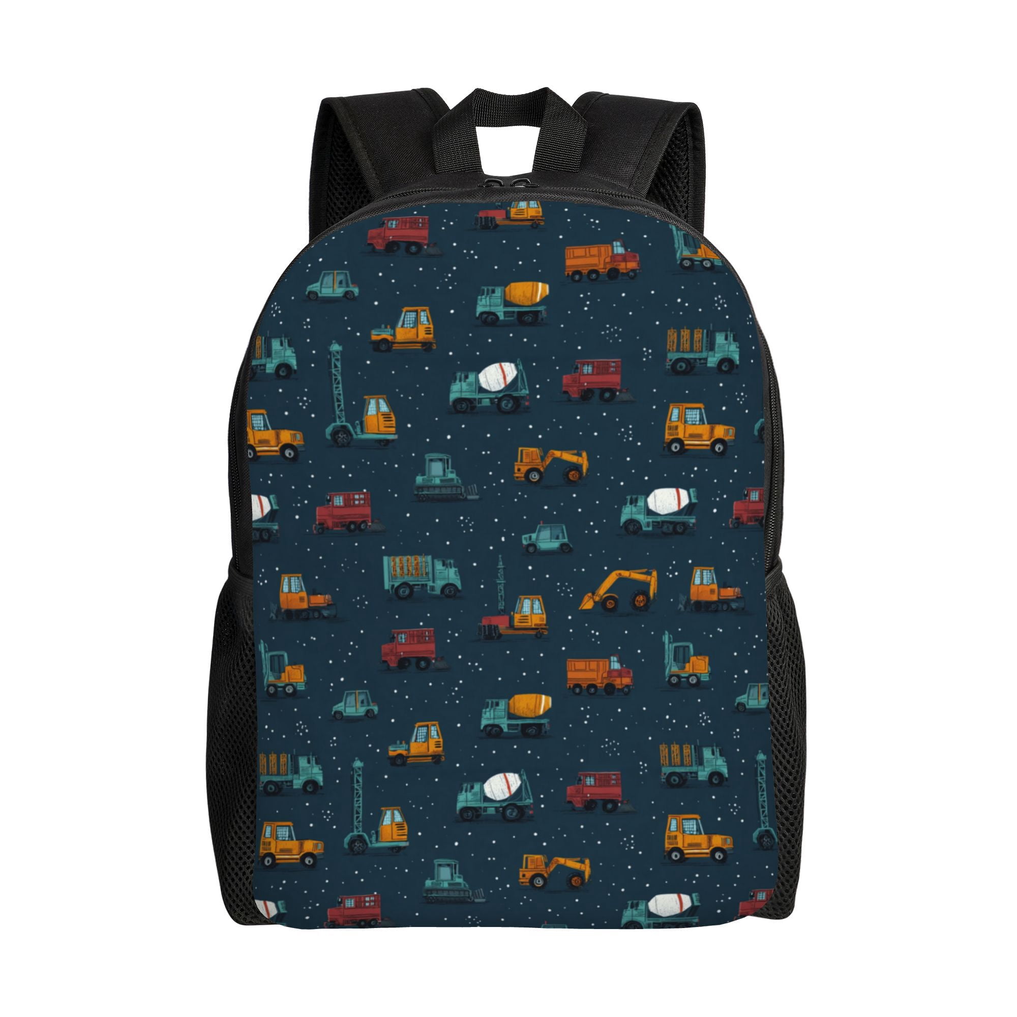 Construction vehicles patternBackpack with 15 Inch Laptop Compartment ...