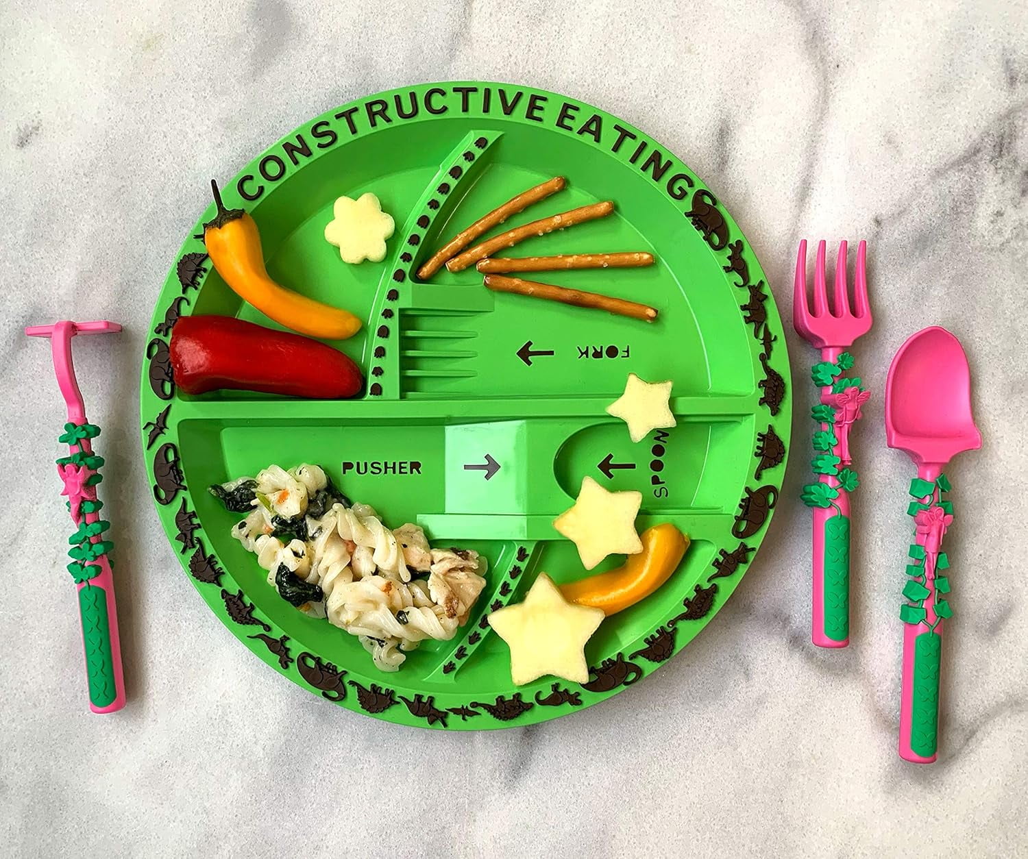 Constructive Eating Made in USA Combo with Set of 3 Garden Fairy ...