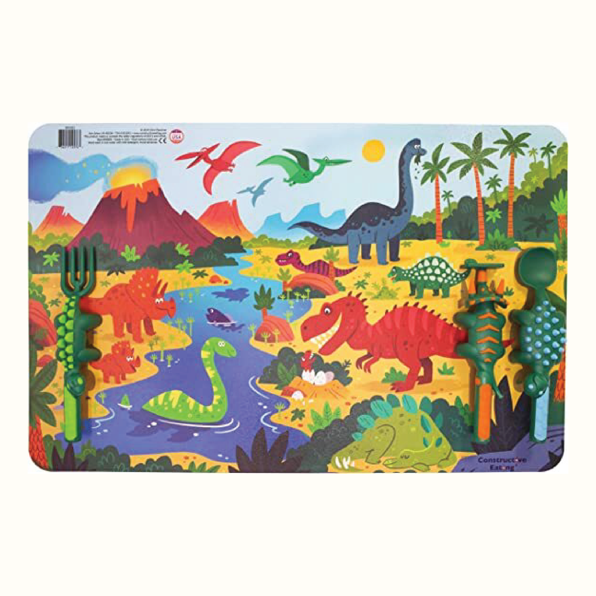 Constructive Eating Made in USA Dinosaur Combo with Utensils Set and ...