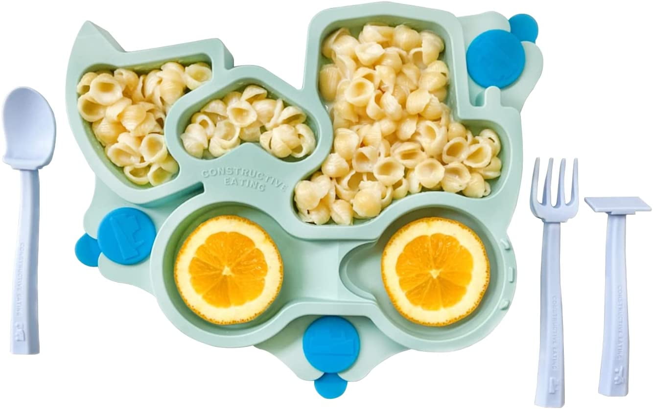 Constructive Eating Truck Training Plate and Utensils Set for Babies ...