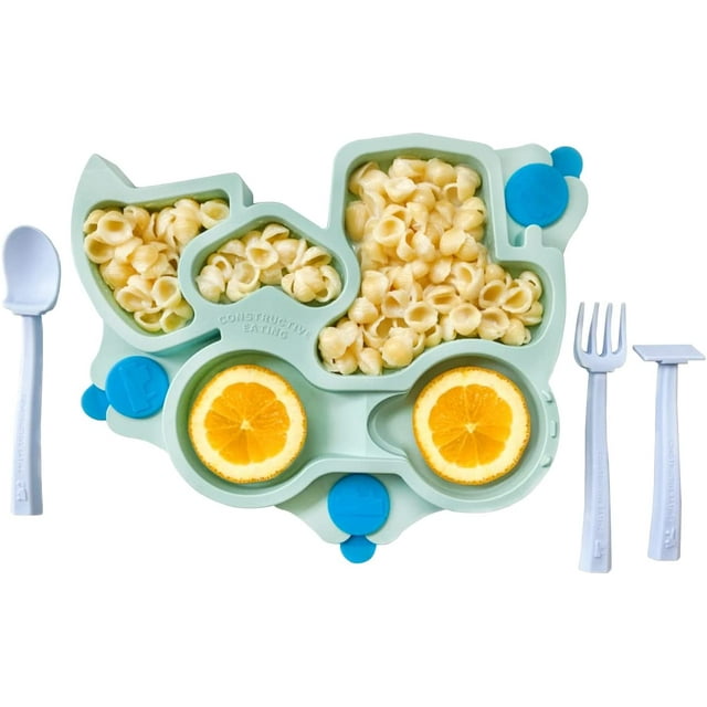 Constructive Eating Truck Training Plate and Utensils Set for Babies ...