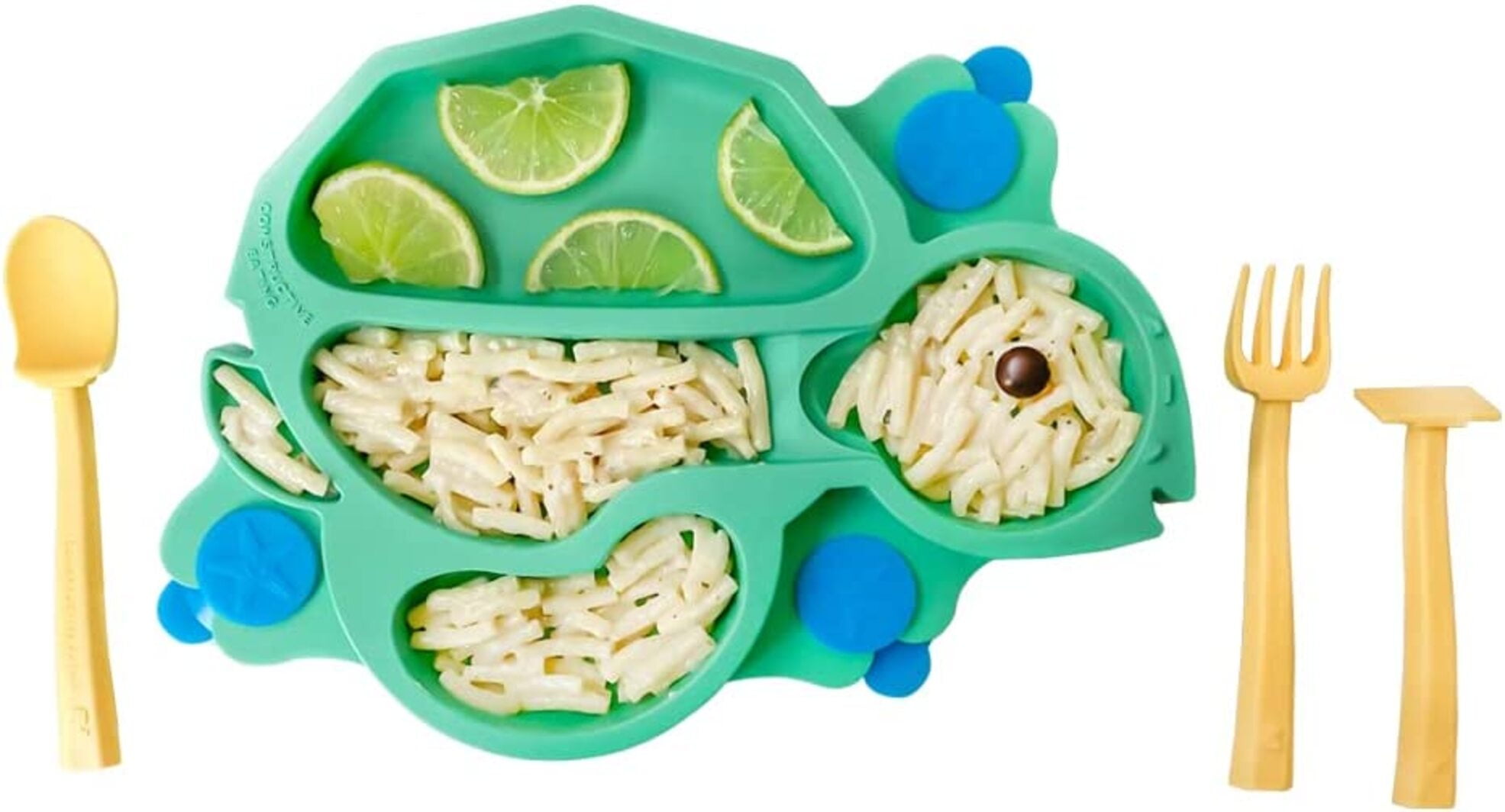 Constructive Eating Turtle Training Plate and Utensils Set for Babies ...