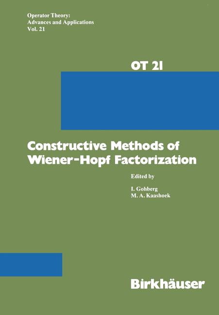 Constructive Methods of Wiener-hopf Factorization - Walmart Business ...