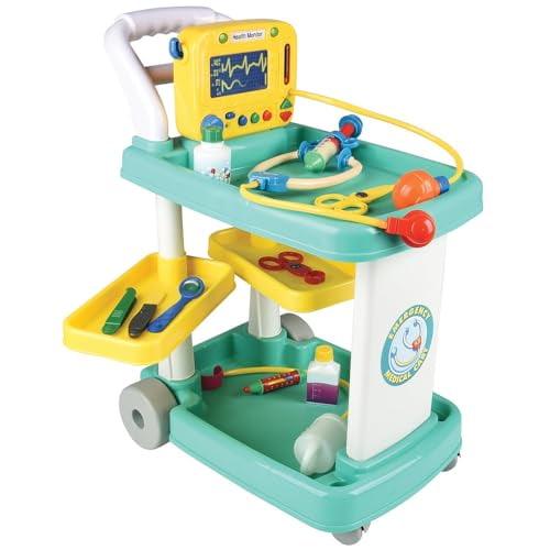 Constructive Playthings Deluxe Doctor Kit for Toddlers 3-5, Pretend ...