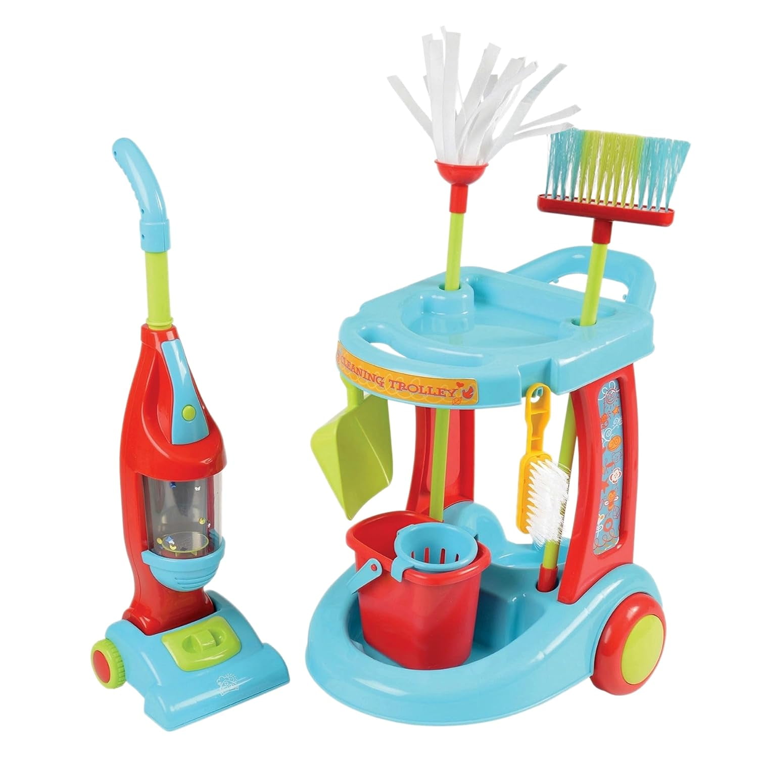 Constructive Playthings Little Helper 12-Piece Kids Cleaning Set with ...