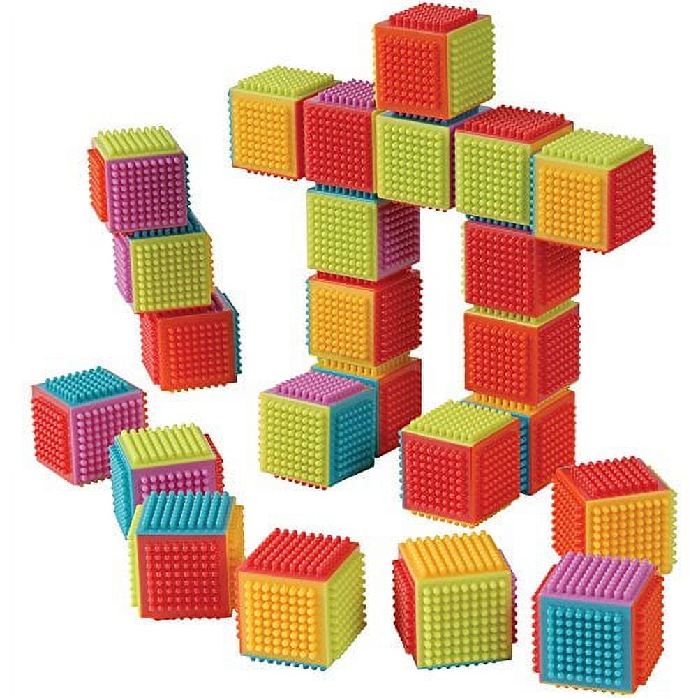 Constructive Playthings Toddler Sized Set of 24 Bristle Cubes Designed ...