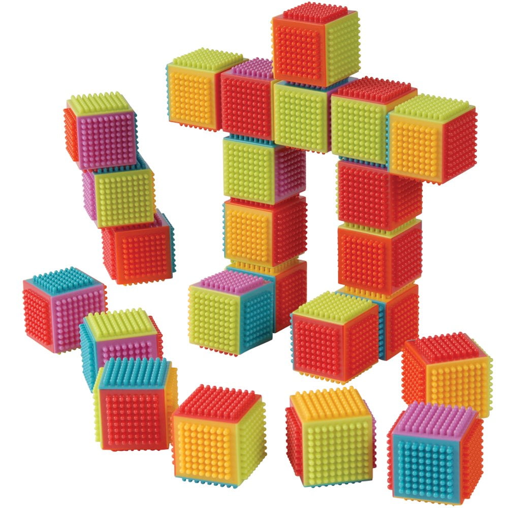 Constructive Playthings Toddler Sized Set of 24 Bristle Cubes Designed ...