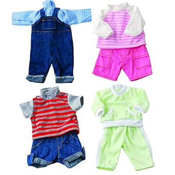 Constructive Playthings Washable Baby Doll Clothes for 12-14 Inch Dolls ...