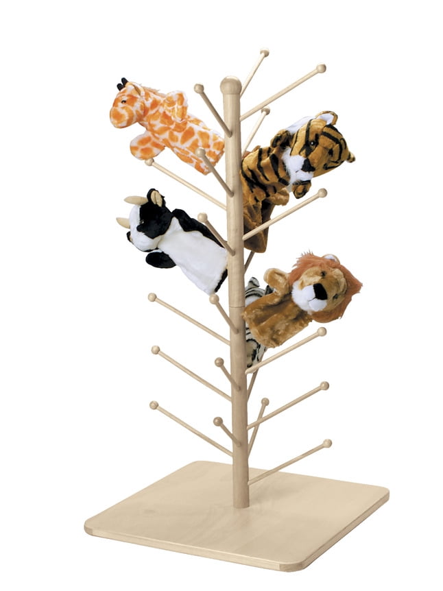 Marvel Education Co Wooden Puppet Tree, Adjustable, Holds 13 to 26 Hand ...
