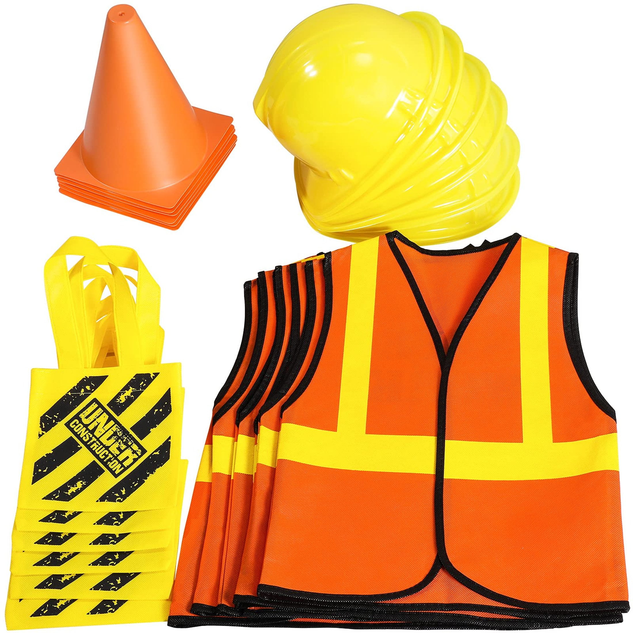 ConstructoParty Kit - 24-Piece Construction Theme Favor Set with Vest ...