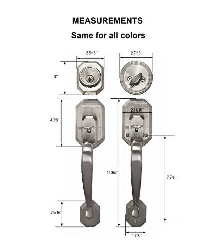 Constructor Cerberus Keyed Entry Door handleset with Double Outer and ...
