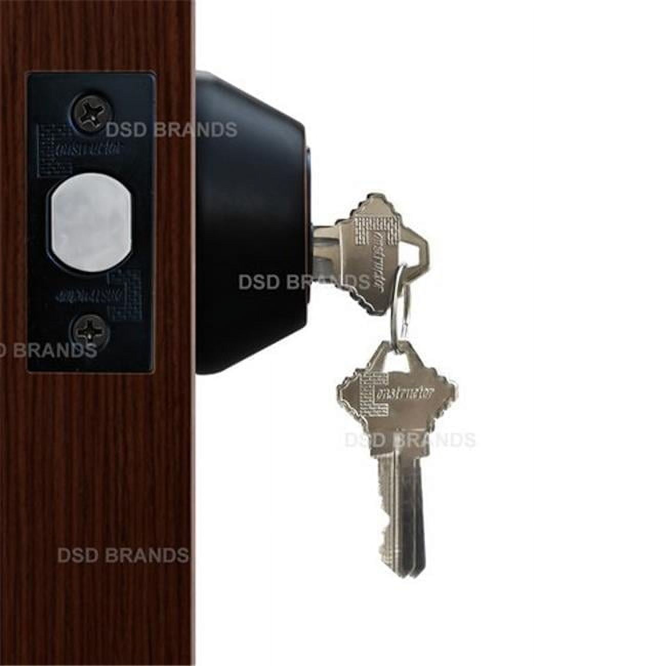 Constructor Exterior Front Deadbolt Entry Door Lock Set, Single ...