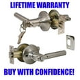 Constructor Rondo Entry Door Lever Handle Lock Set Satin Nickel Finish ...