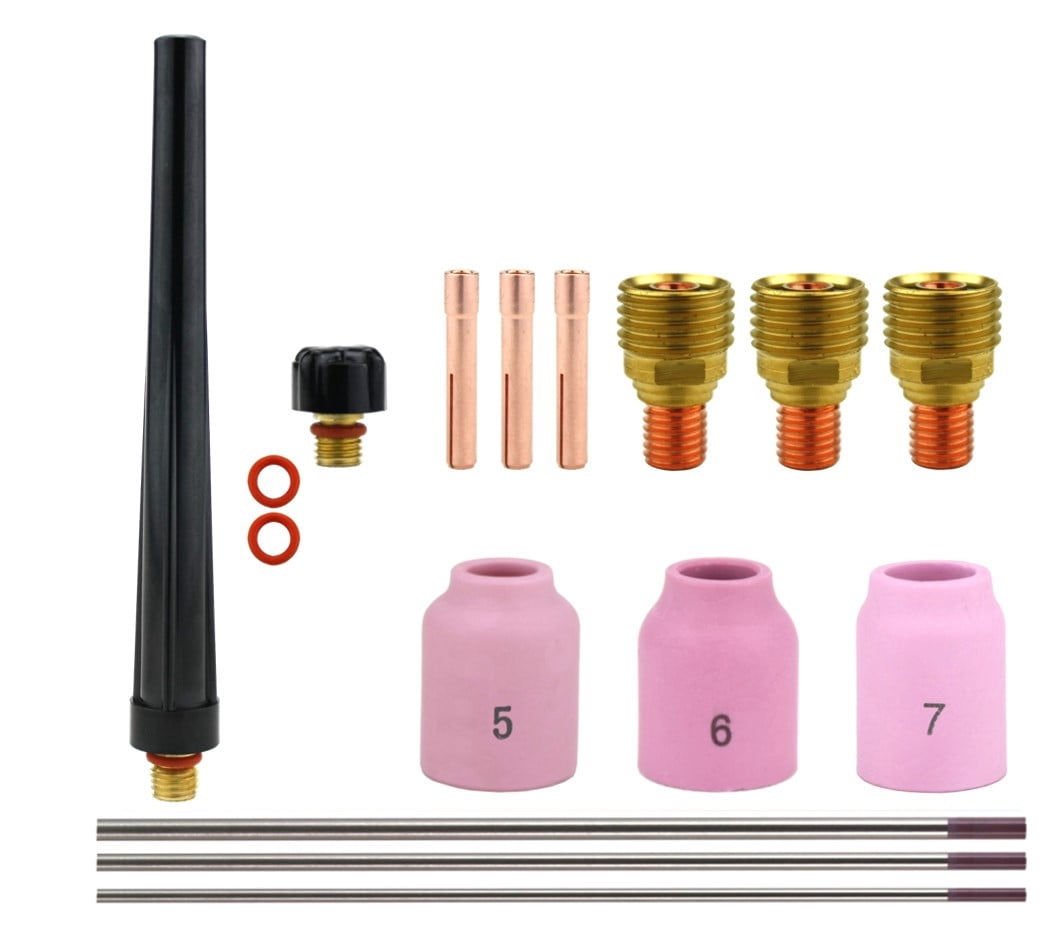 Consumables Kit for 9-20-25 Series TIG Torches with Gas Lens Set-Up ...