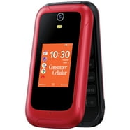 Consumer Cellular, Link II, Red - Flip phone - Walmart.com