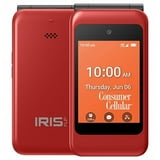 Consumer Cellular Iris Easy Flip, Red - Walmart.com