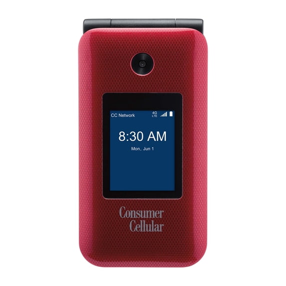 Consumer Cellular, Link II, Red - Flip phone - Walmart.com