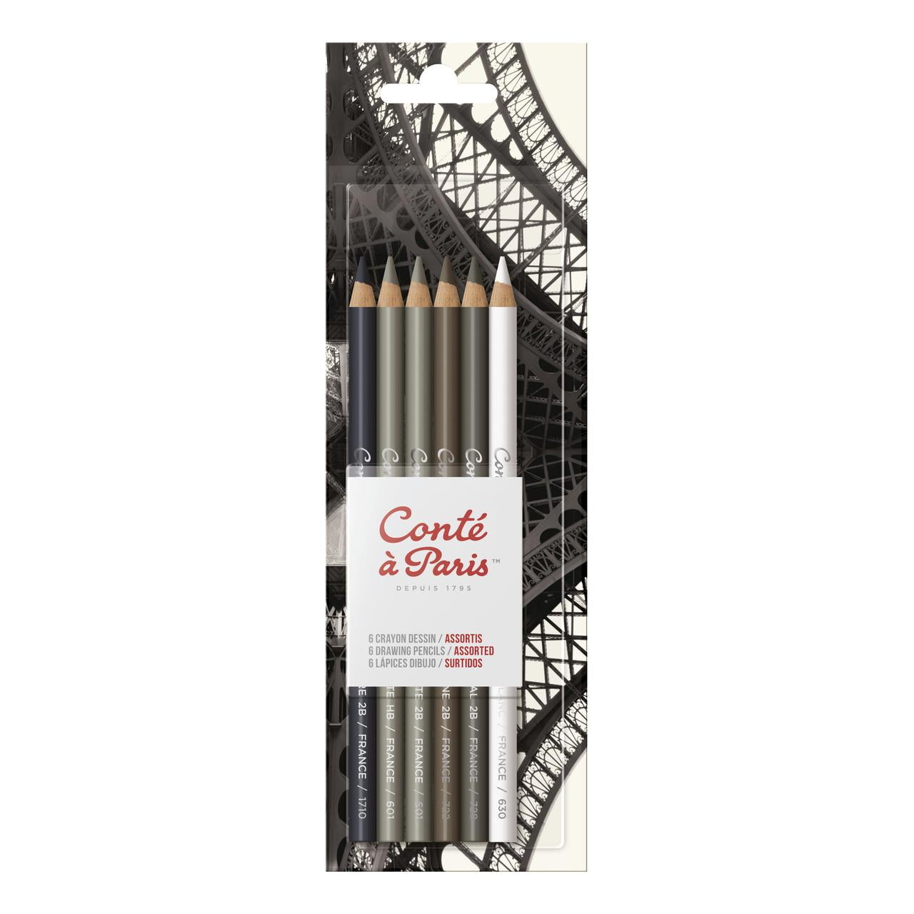 Conté Drawing Pencil Set, Graphic, 6-Colors - Walmart.com