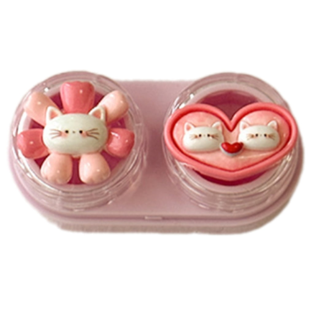 Contact Lenses Case and Removal Tool Compact Size Rubber Eye Lenses ...