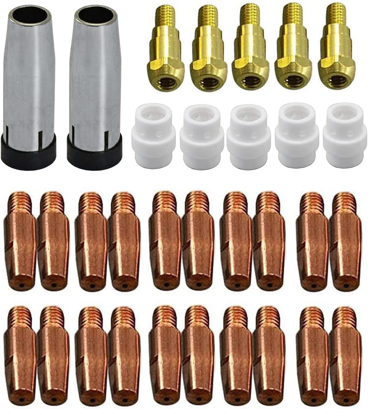 Contact Tip .040" Conical Gas Nozzle Tip Holder Fit 24KD MB24 MIG MAG ...