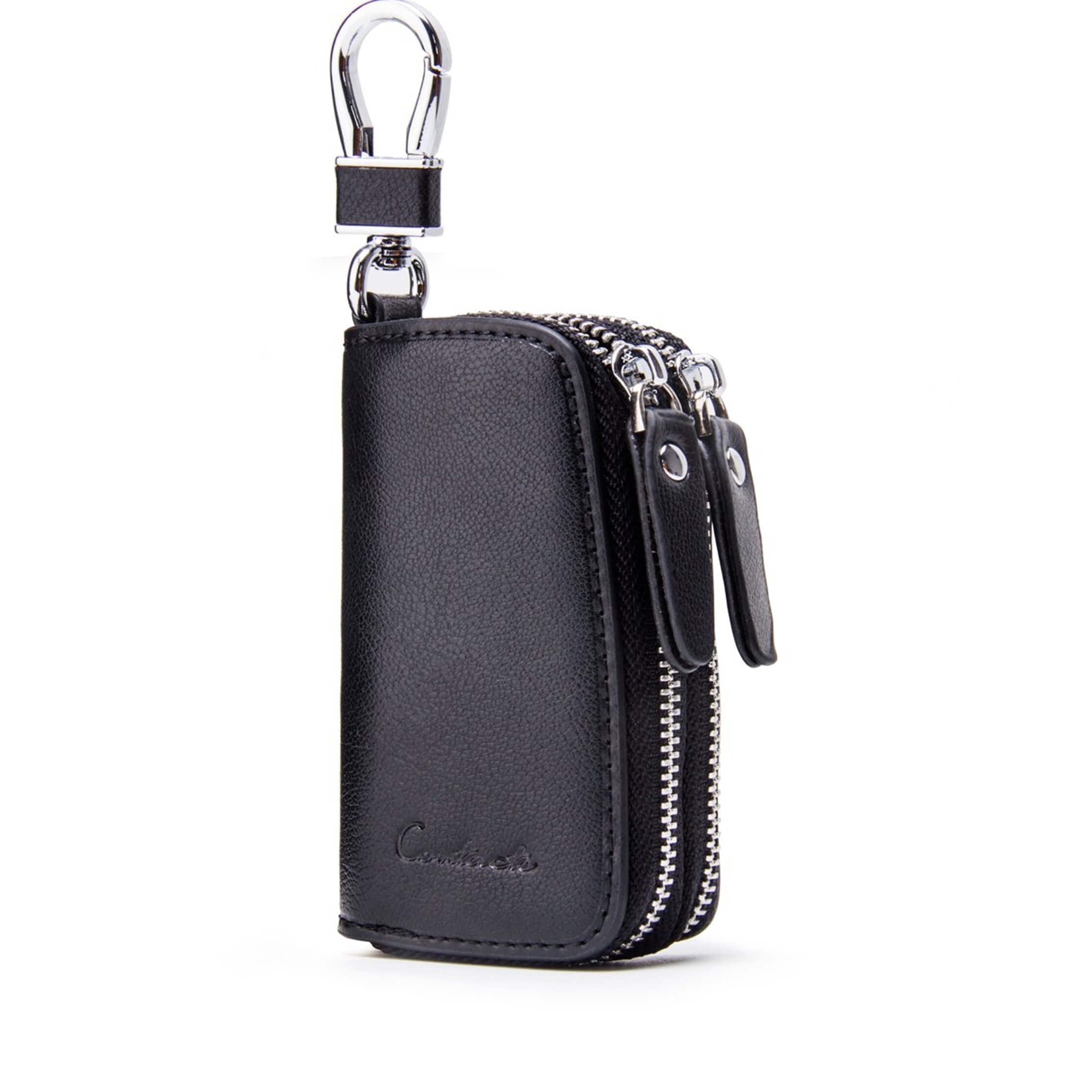 Contact's Genuine Leather Key Wallet Holder, Small Zipper Key Wallet ...