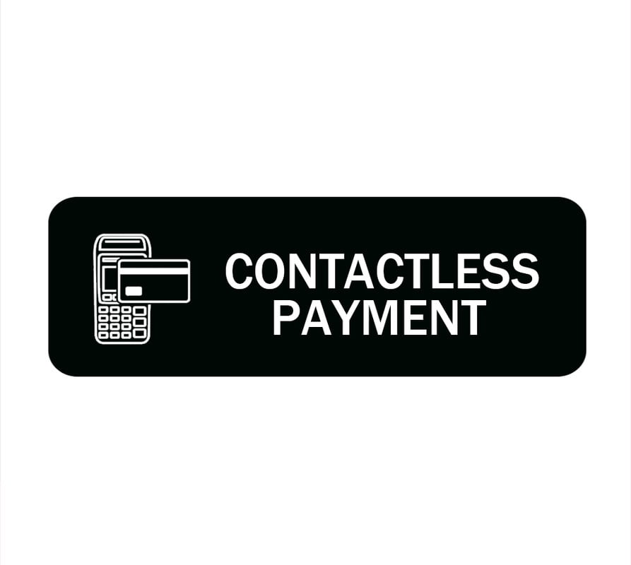 Contactless Payment Sign For House/Office,Signs For Home,Thick Acrylic ...